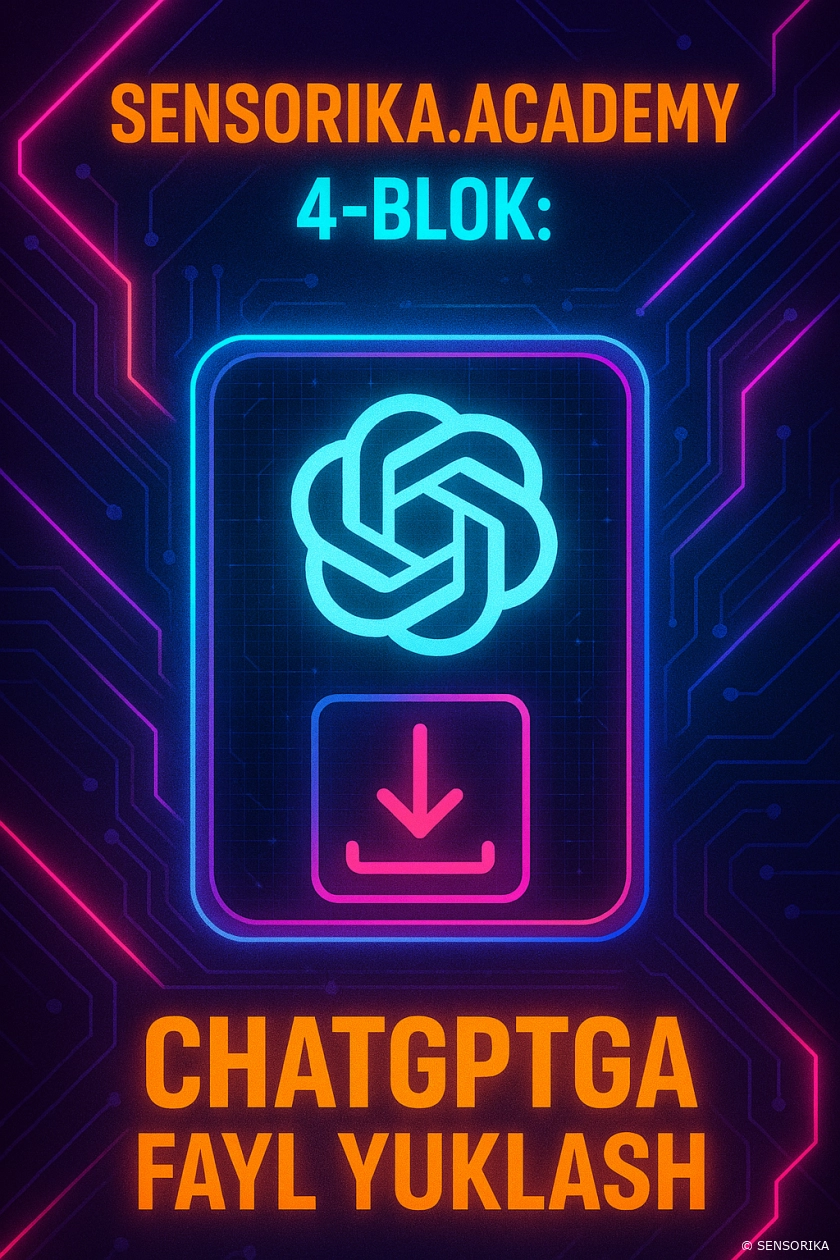 4-blok: ChatGPTga fayl yuklash » SENSORIKA - Sun'iy intellekt online ...